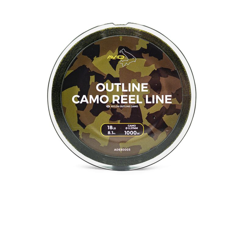 Avid Carp Outline Camo Reel Line - 18lb 1000m, 28,99