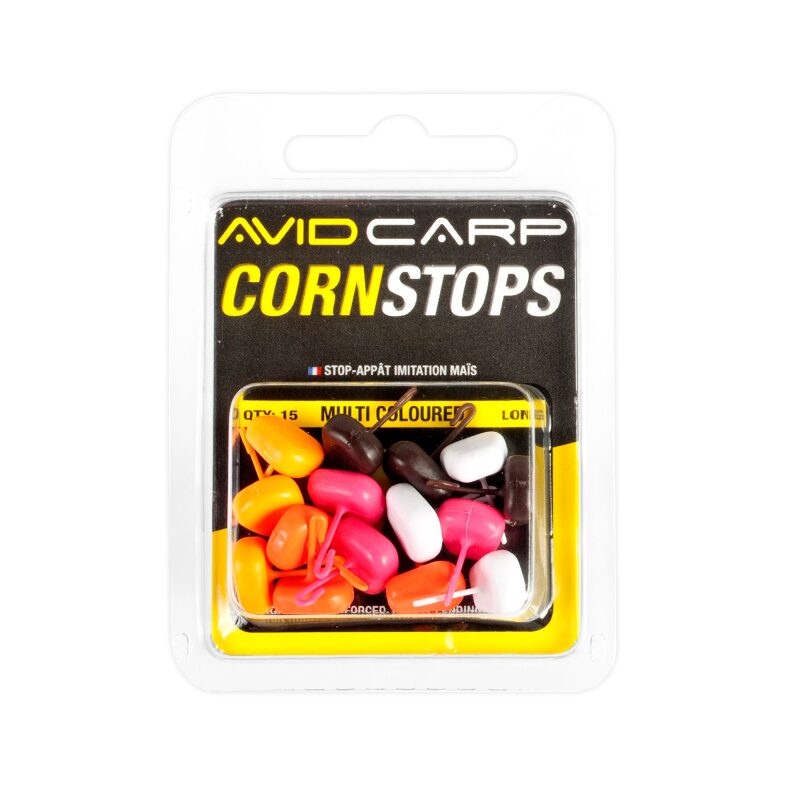Avid Carp Corn Stops Floating - Multi Coulored Long, 3,49