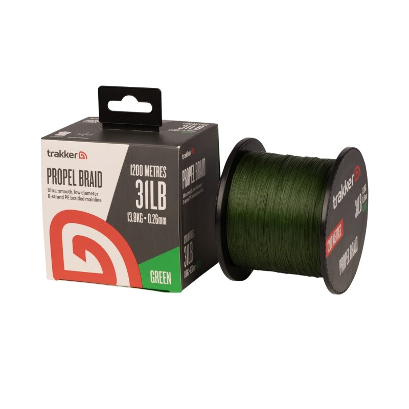 Trakker Propel Braid 31lb 13.8kg 0.26mm 1200m Green, 119,99